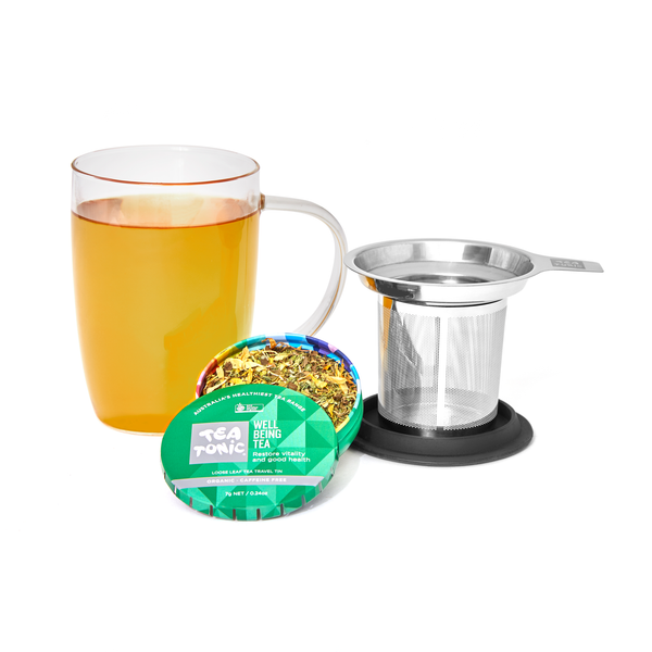 Tea Mug For 1 - Including Well Being Tea Loose Leaf Travel Tin – Dex ...