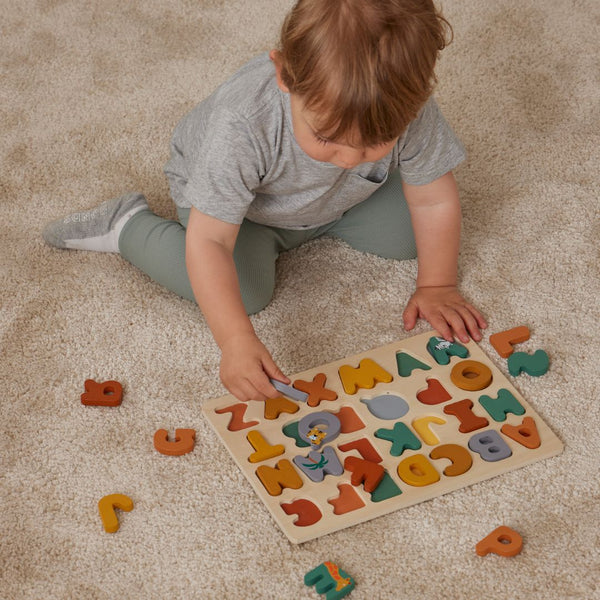 Wooden ABC Puzzle- early literacy, letter recognition, phonics, abc123 ...